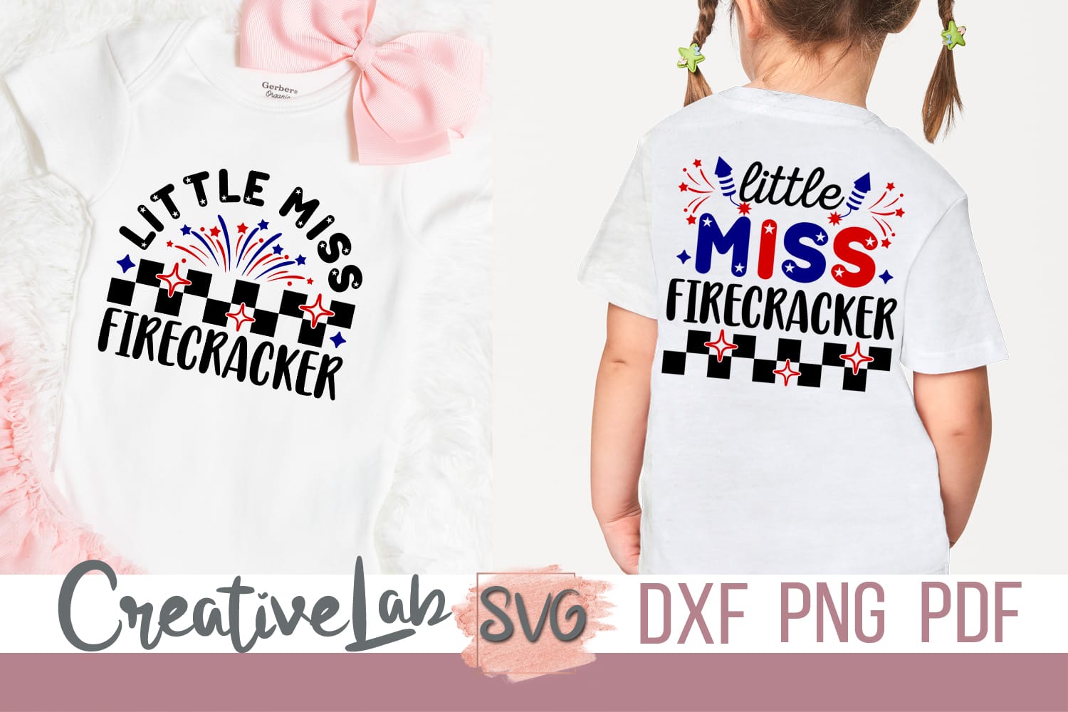 Little Miss Firecracker SVG, 4th of July SVG, PNG Vector Files ...